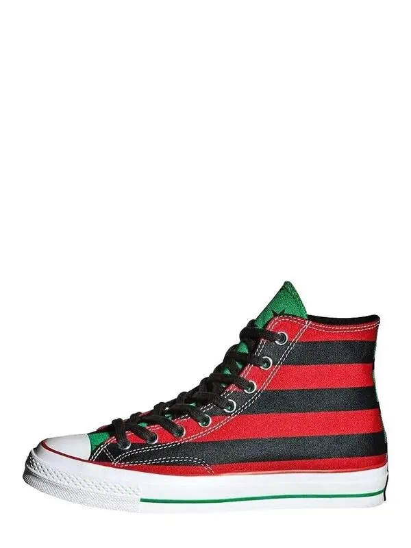 CONVERSE X Denim Tears Chuck 70 High Top Sneakers - Black/red