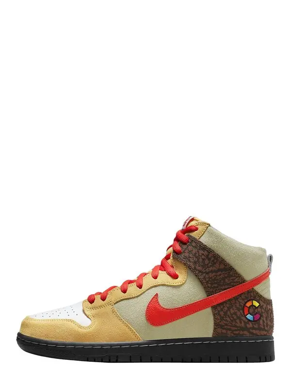 Nike Color Skates X Dunk High "kebab And Destroy - Yellow/red/brown