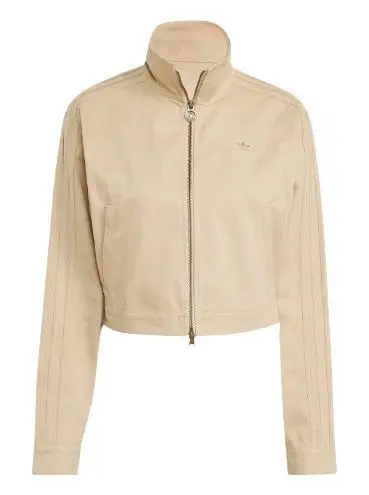 Adidas Firebird Twill Crop Track Jacket - Beige