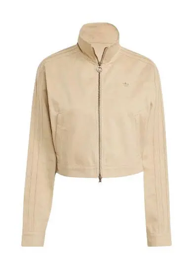 Adidas Firebird Twill Crop Track Jacket - Beige