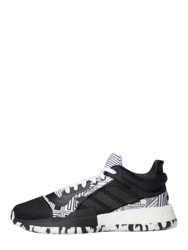 Adidas Marquee Boost Low 'graffiti' Sneakers - Cblack/ftwwht/cblack