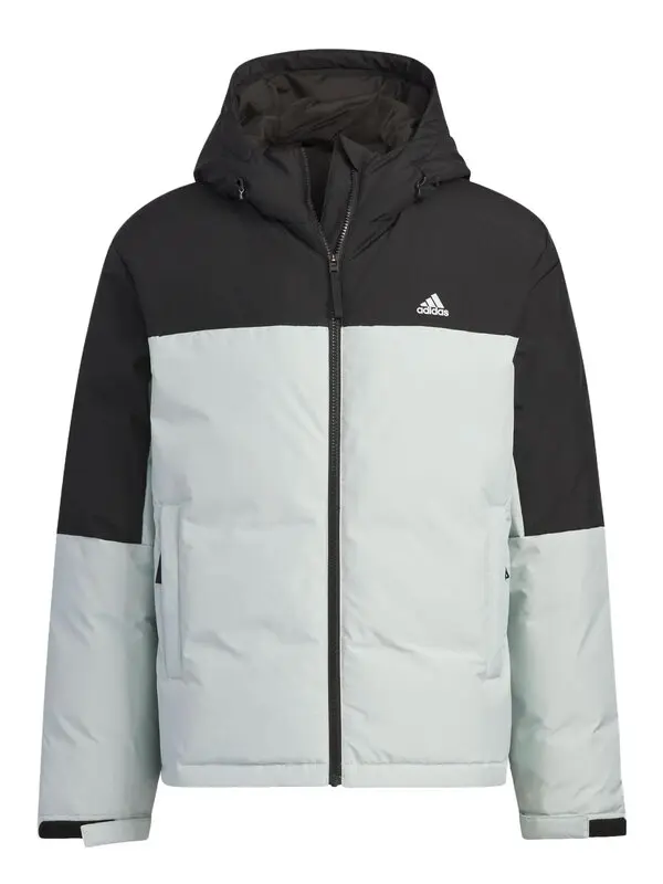 Adidas Colorblock Hooded Down Jacket - Black/white