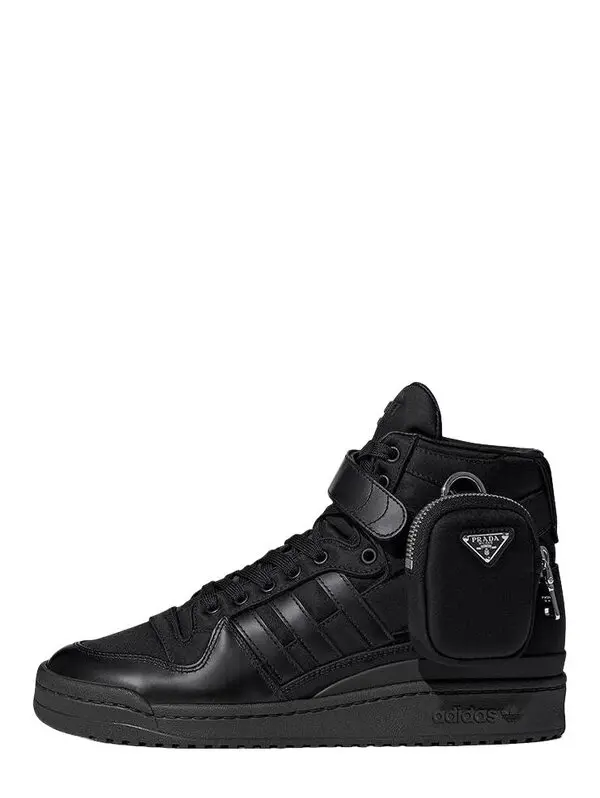 Adidas Prada X Originals Forum High Top Sneakers - Black