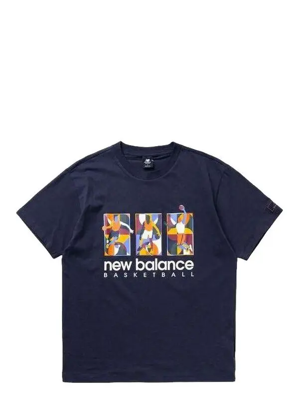 NEW BALANCE Hoops Classic Court Short Sleeve T-shirt Asia Sizing - Eclipse