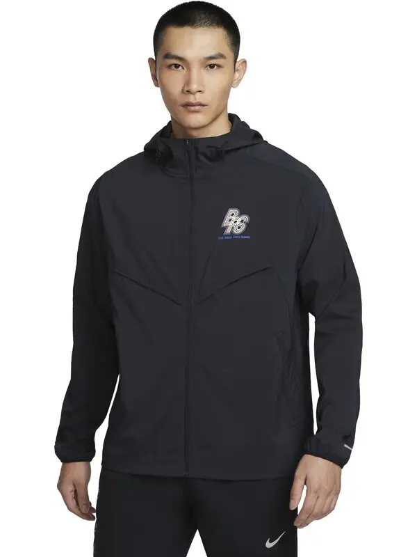 Nike Windrunner Running Jacket - Black/black/hyper Royal