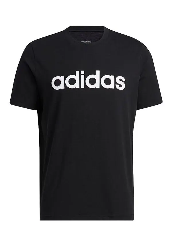 Adidas Neo Ce Logo Tee Logo Print Running Short Sleeves T Shirt S - Black