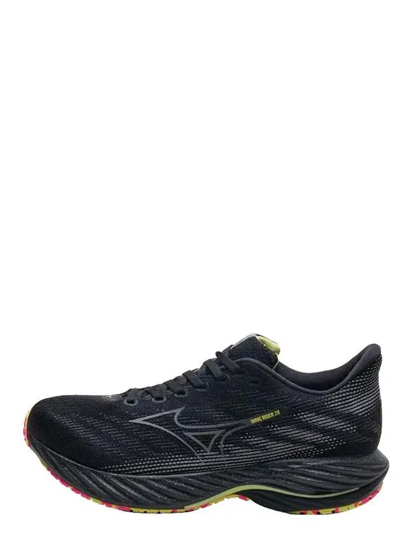 Mizuno Wave Rider 28 'black Sunny Lime' Athletic Footwear - Black/silver/sunny Lime