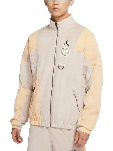 JORDAN X Htg Crossover Contrast Color Stitching Logo Stand Collar Jacket - Default Color