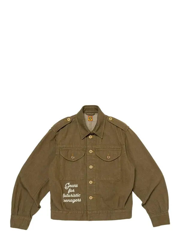 HUMAN MADE Military Denim Jacket - Brown