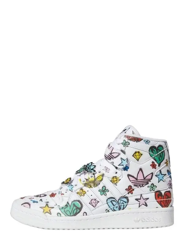 Adidas Jeremy Scott X Forum 84 High "monogram Graffiti - Cloud White/cloud White/core Black