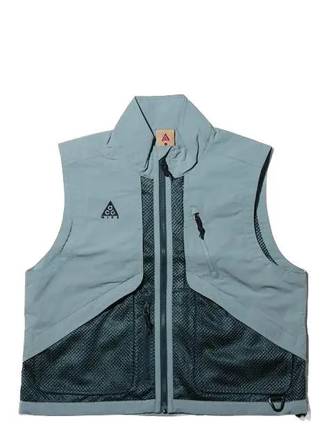 Nike Colorblock Stand Collar Aviator Vest - Aviator Grey/deep Jungle