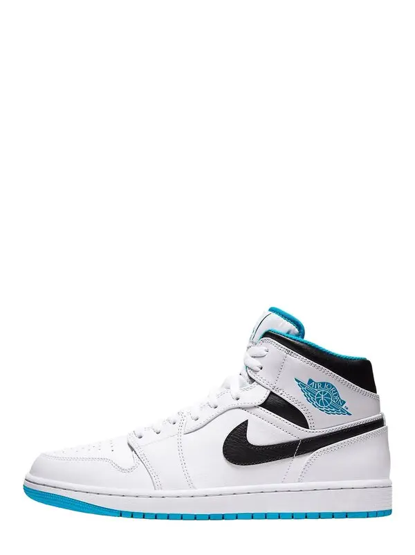 JORDAN 1 Mid Laser Blue Sneakers - White