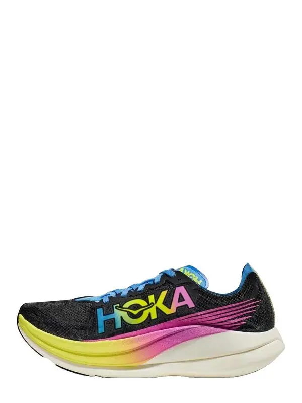 Hoka One One Rocket X 2 Athletic Sneakers - Black/rainbow
