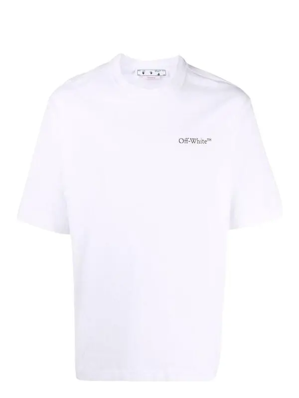 Off-White Ss22 Printing Round Neck Pullover Short Sleeve Ordinary Version White - White/black