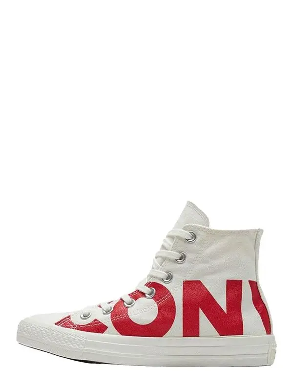 CONVERSE Chuck Taylor All Star High Top Logo Sneakers - White/red