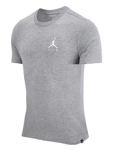 JORDAN Jumpman Logo Embroidered Knit Sports Short Sleeve - Gray