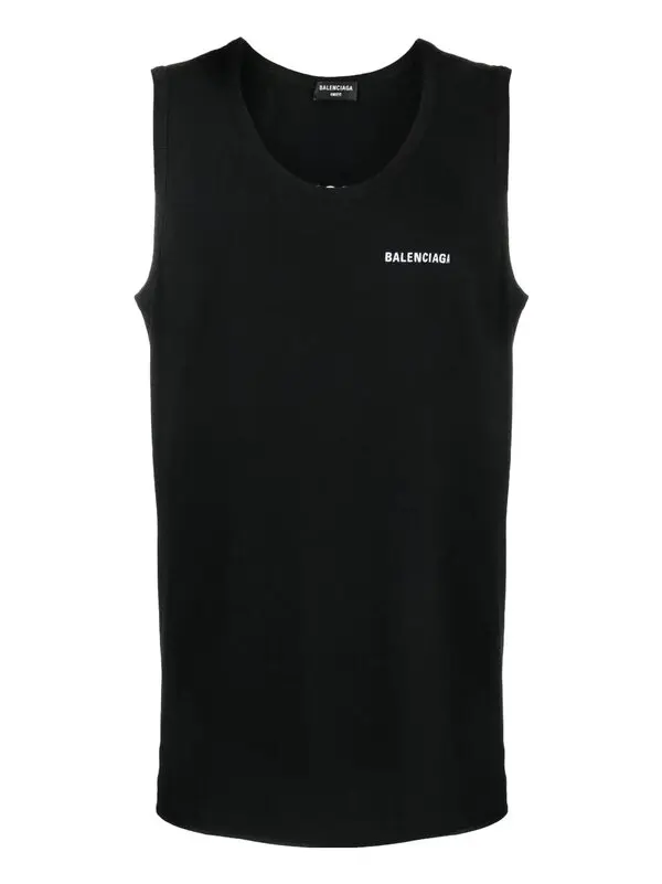 Balenciaga Loose Tank Top - Black