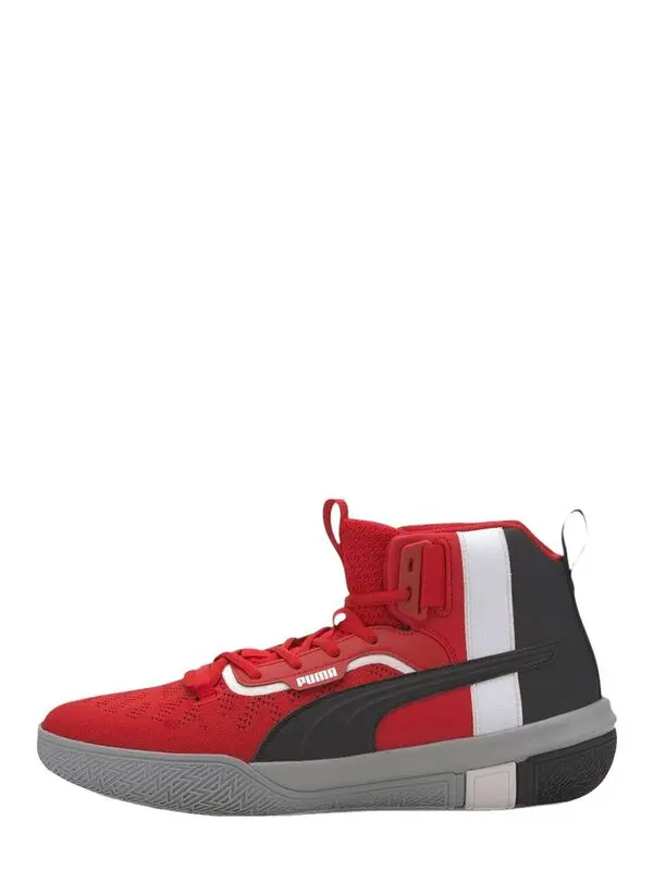 PUMA Legacy High Top Basketball Sneakers - Red/black