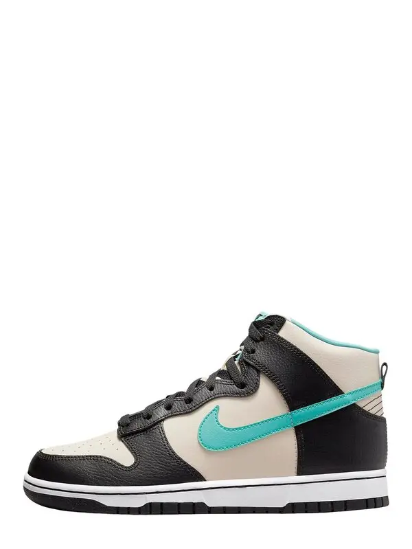 Nike Dunk High Emb "colorful Courts" Sneakers - Black/cream/blue