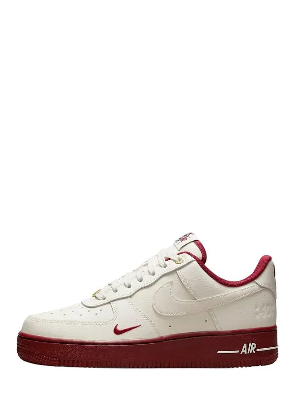 Nike Force 1 '07 Se 40th Anniversary Sail Team Red Low Top Sneakers - White/red