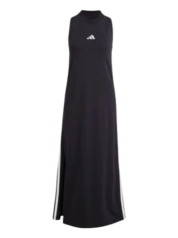 Adidas Essentials 3-stripes Long Racerback Dress - Black