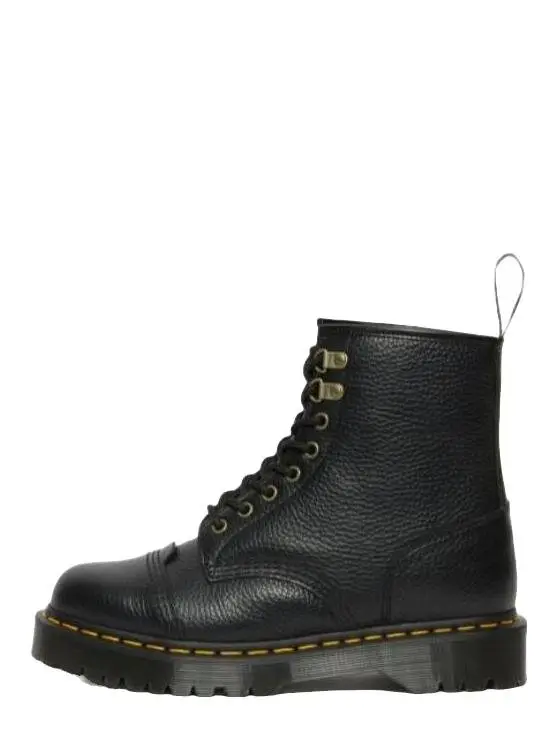 Dr. Martens 1460 Bex Faux Fur-lined Leather Lace Up Boots - Black