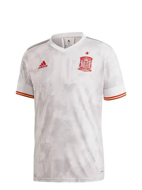 Adidas Spanish National Team Away Fan Edition Sports Short Sleeve Jersey - Whitegray