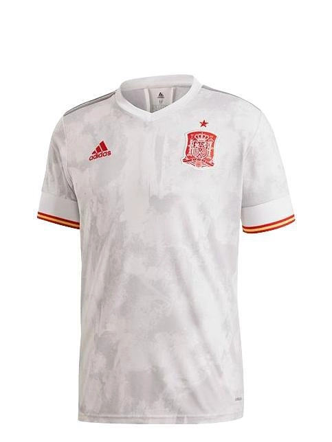 Adidas Spanish National Team Away Fan Edition Sports Short Sleeve Jersey - Whitegray