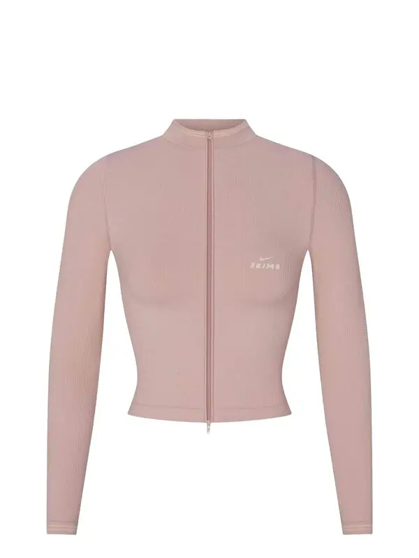 Nike X Skims Ribbed Seamless Zip Up Crop Jacket - Himalayan