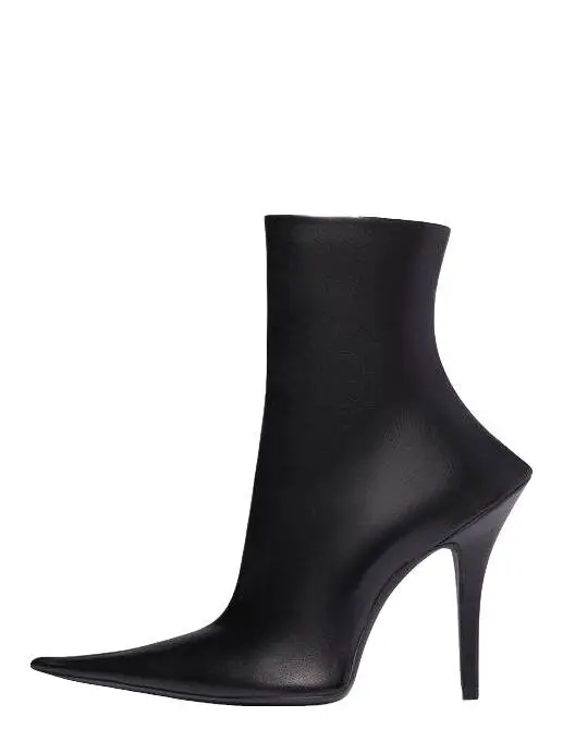 Balenciaga Witch 110mm Pointed Toe Zip-up Booties - Black