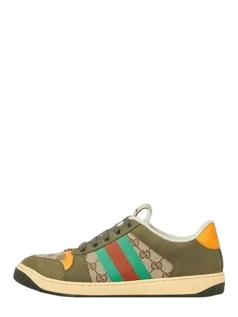 Gucci 25 Screener Sneaker - Beige/green