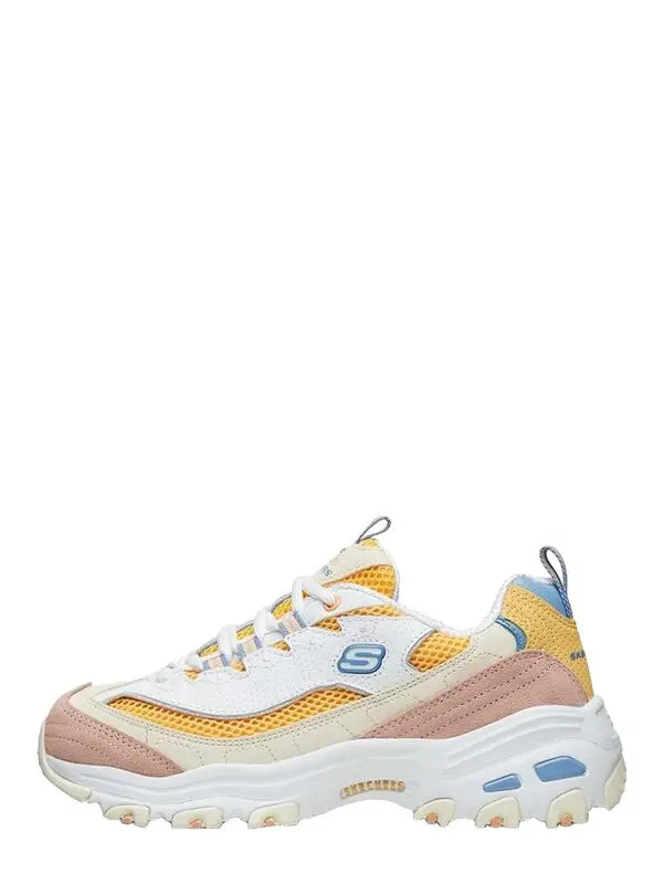 Sketchers D'lites 1.0 Low Top Sneakers - White/yellow