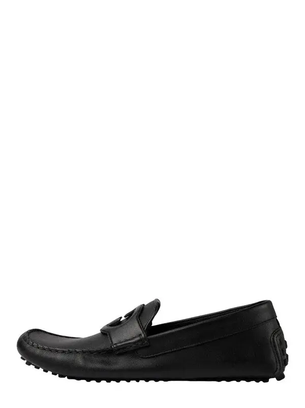Gucci Leather Driver Shoes - Black