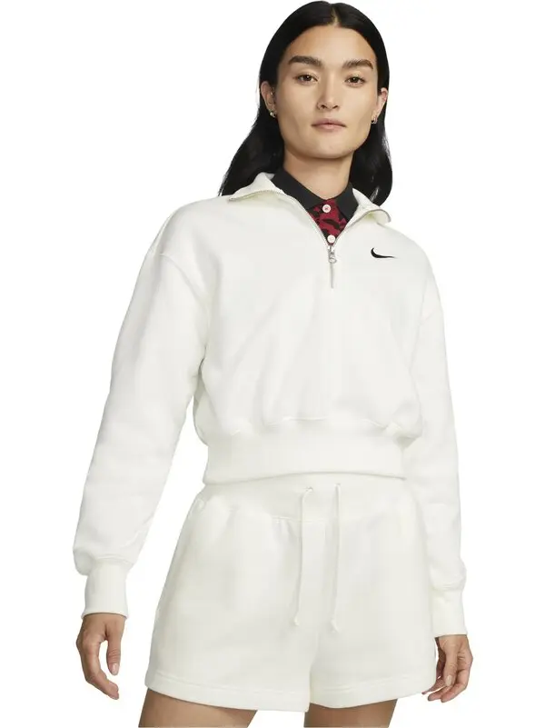 Nike Phoenix Fleece Cropped Sweatshirt - White