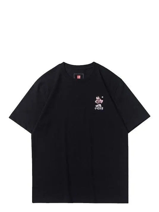 LI-NING Sakura Graphic T-shirt 'black - Black/white