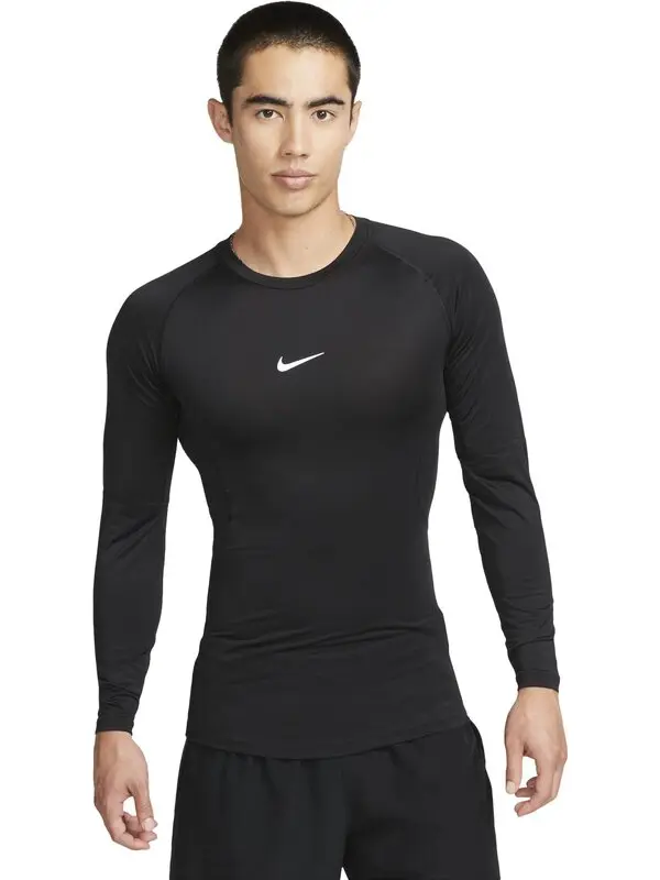 Nike Pro Dri-fit Long Sleeve Fitness Top - Black/multi-color