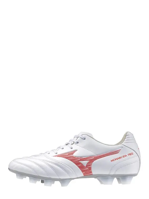 Mizuno Monarcida Neo 3 Super Wide Athletic Cleats - White/red