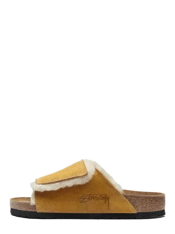 BIRKENSTOCK X Stussy Shearling Slide - Caramel