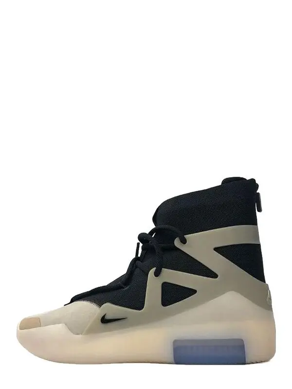 Nike Fear Of God 1 "the Question" High Top Sneakers - Black/white/grey