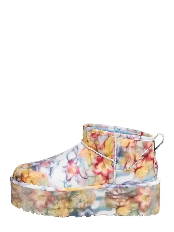 UGG Classic Ultra Mini Platform Boots - Light Blue/floral