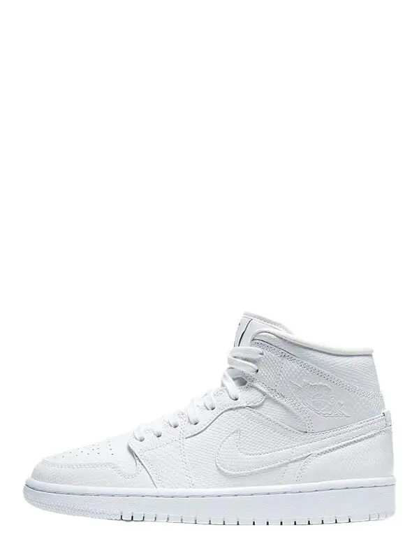 JORDAN 1 Mid " Snakeskin" Sneakers - White
