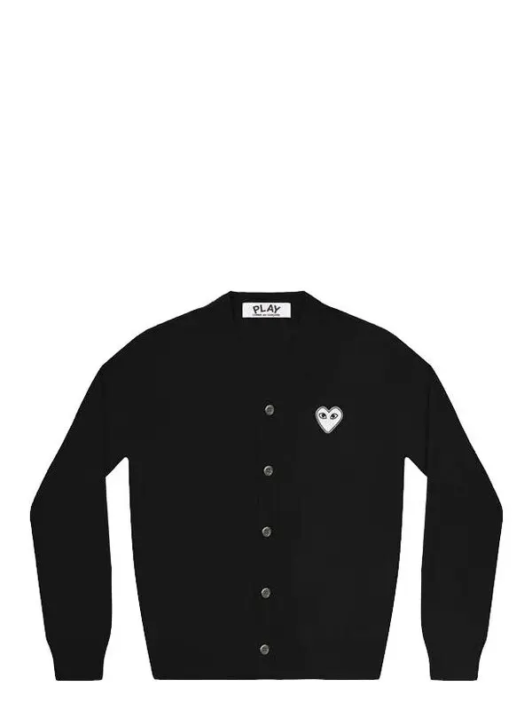 Play Comme Des Garcon Cardigan With Emblem - Black