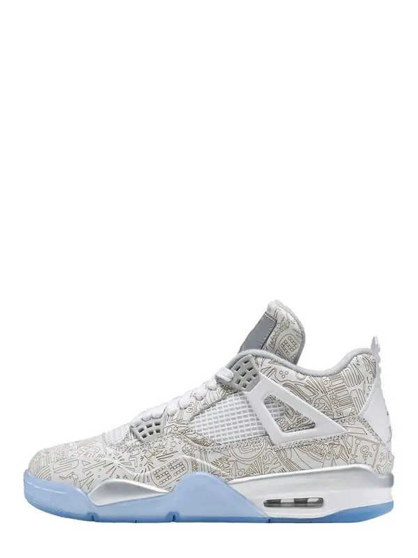 JORDAN Air 4 Retro Laser - White/chrome-metallic Silver