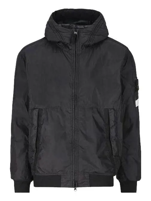 Stone Island Garment Dyed Crinkle Reps Ny Jacket - Black