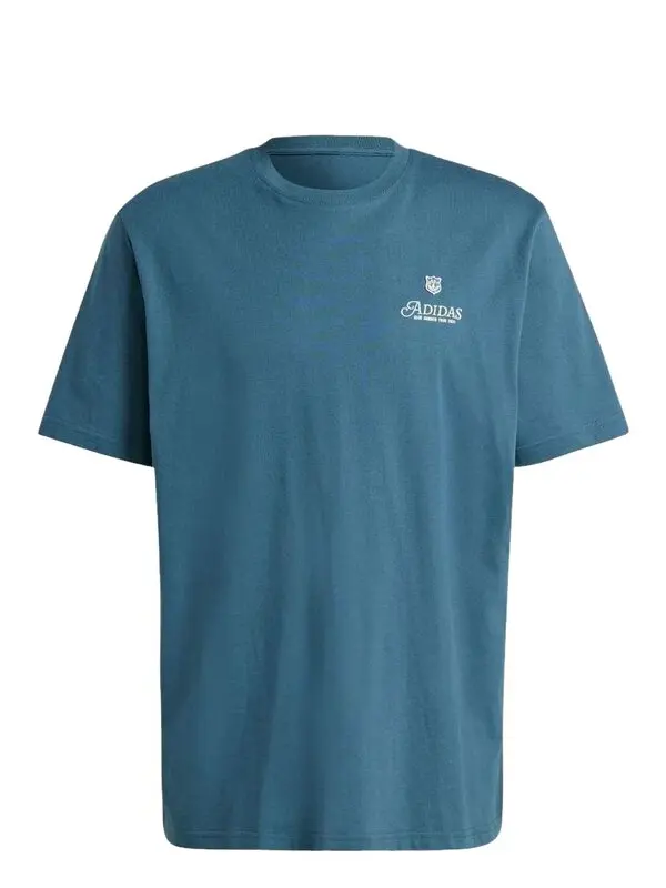 Adidas Fire Trefoil Graphic T-shirt Asia Sizing - Turquoise
