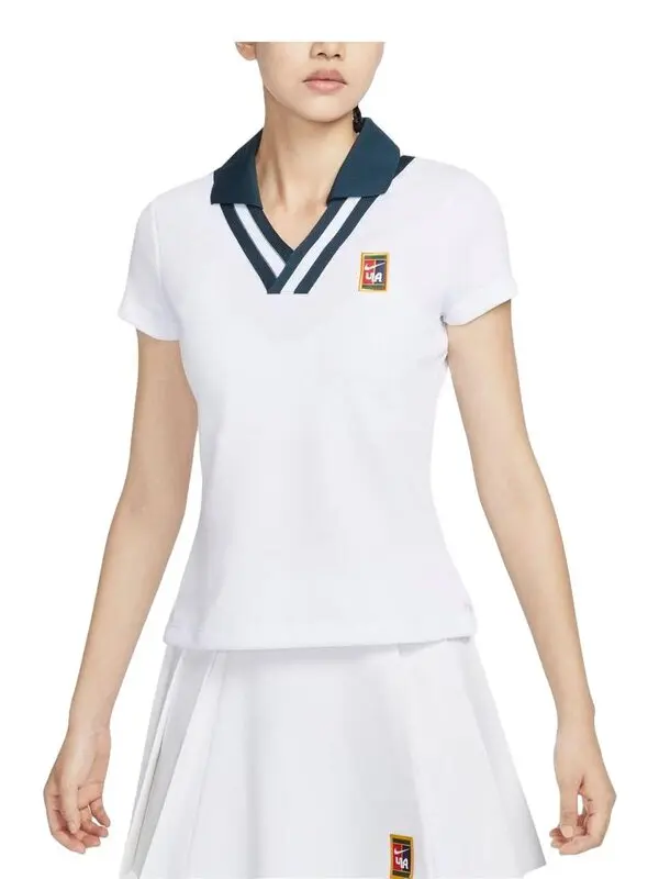 Nike By Yoon Short Sleeve Polo Shirt - White/armory Navy