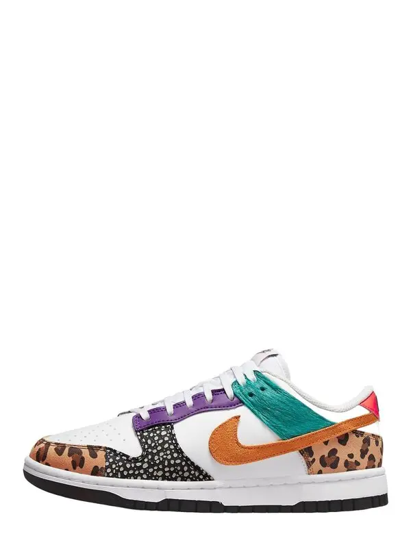 Nike Dunk Low Se Safari Mix Sneakers - White/black/blue