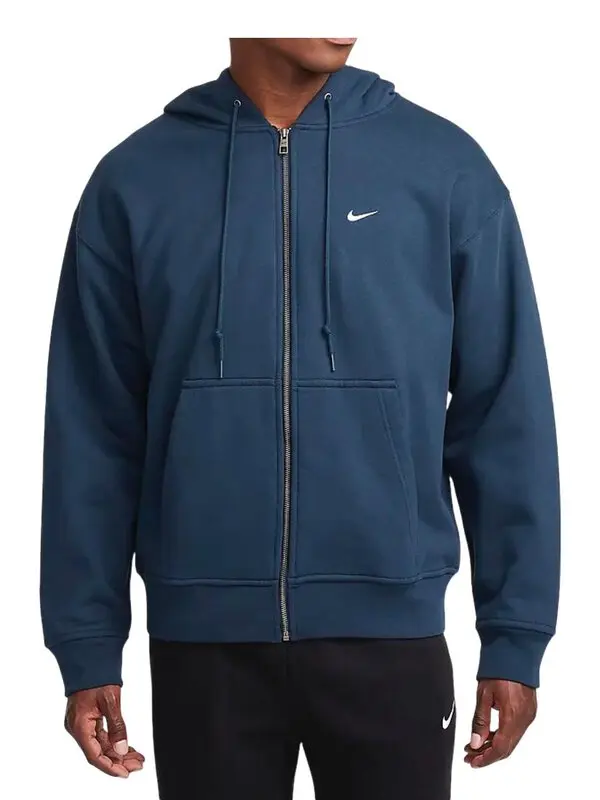 Nike Solo Swoosh Zip-up Hoodie - Blue/white
