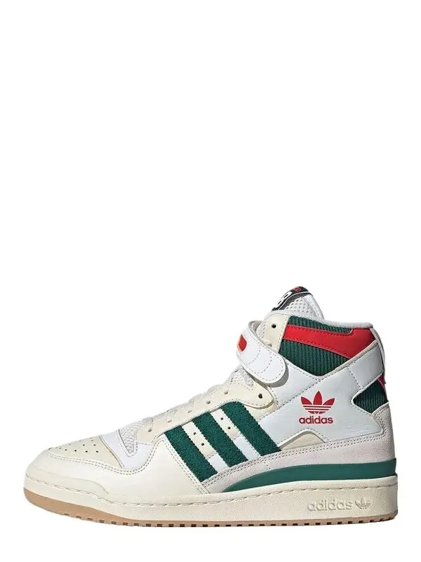 Adidas Originals Forum 84 High Top Sneakers - White/green/red