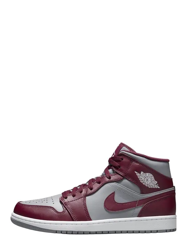 JORDAN 1 Mid Sneakers - Cherrywood Red/white-cement